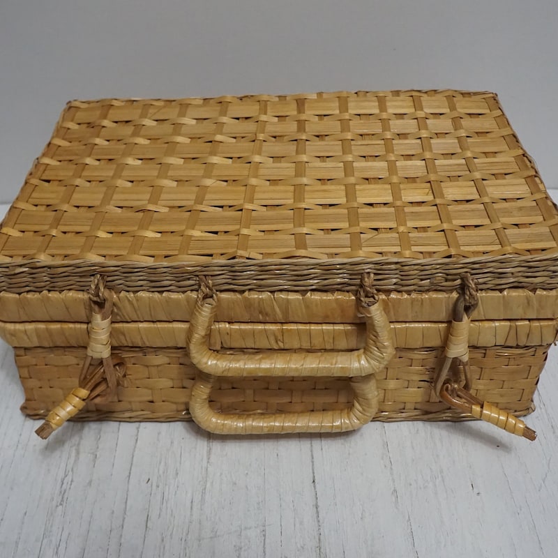 Rattan Suitcase - Etsy