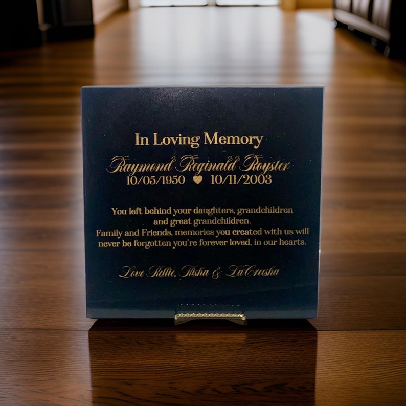 Custome Engraved Granite Memorial Plaque - Etsy
