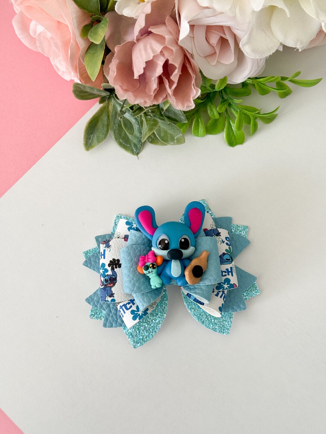Stitch Bow,characters Bows, Bows, Hair Bow, Hair Accessories, Birthday ...