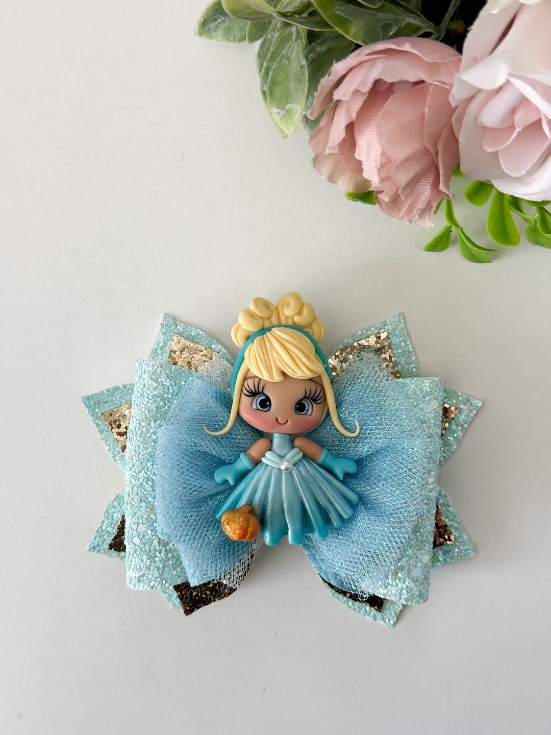 Cinderella Bow , Characters Bows, Hair Bow, Hair Accessories, Birthday ...