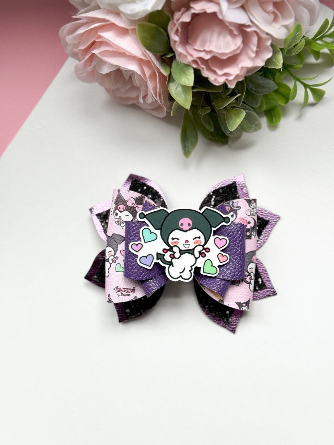 Hello Cat Friend Bow , Characters Bows, Bows, Hair Bow, Kuromi , Hk ...