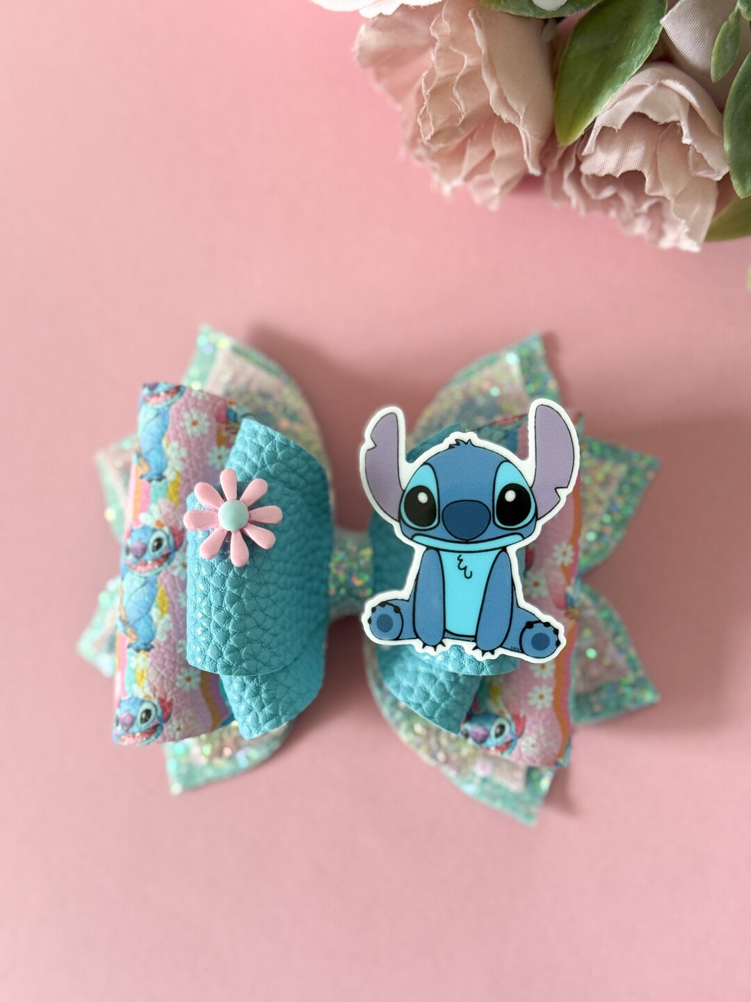 Stitch Bow,characters Bows, Bows, Hair Bow, Hair Accessories, Birthday ...