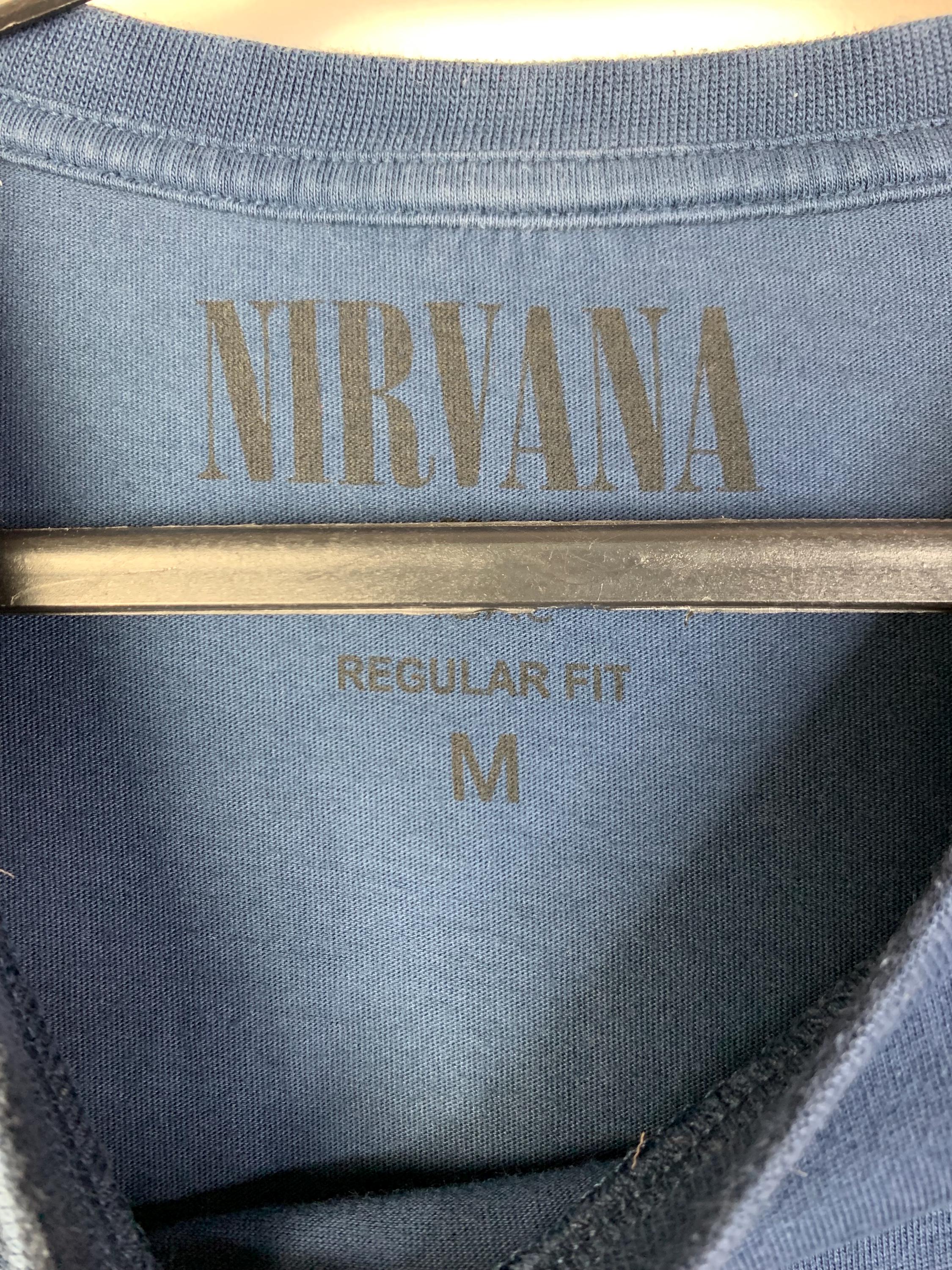 Vintage Y2K Style Nirvana T Shirt Smiley Face Kurt Cobain Grunge Punk ...