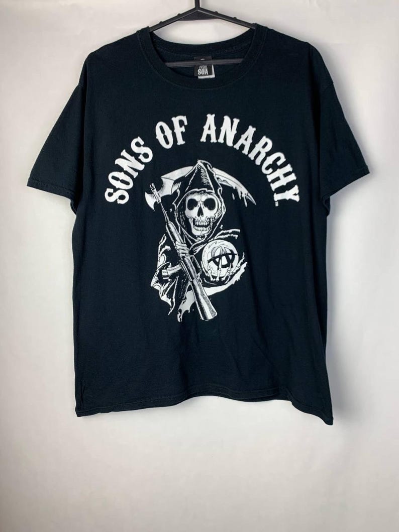 Vintage Y2K Style SOA Sons of Anarchy Band Tees T-shirt Size L Rock ...
