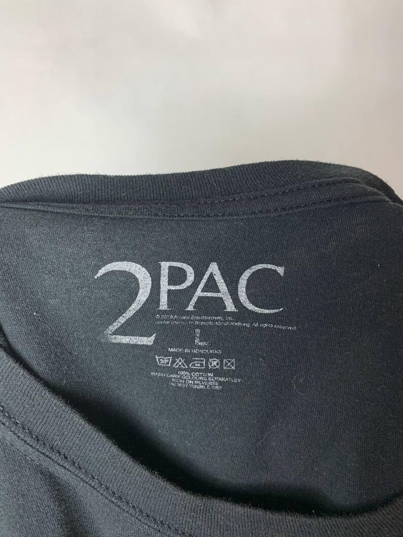 Vintage Y2K Style 2pac Tupac Shakur T-shirt Size L Black Hip Hop Rap ...