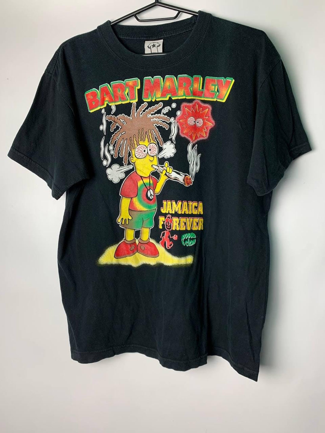 Vintage Rare Bootleg Bart Marley Smokers Marijuana T-shirt SIZE L - Etsy