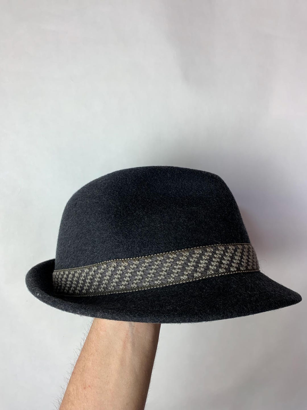 Vintage Dunn & Co Hat Wool Trilby Black Grey Mens FREE SHIPPING - Etsy