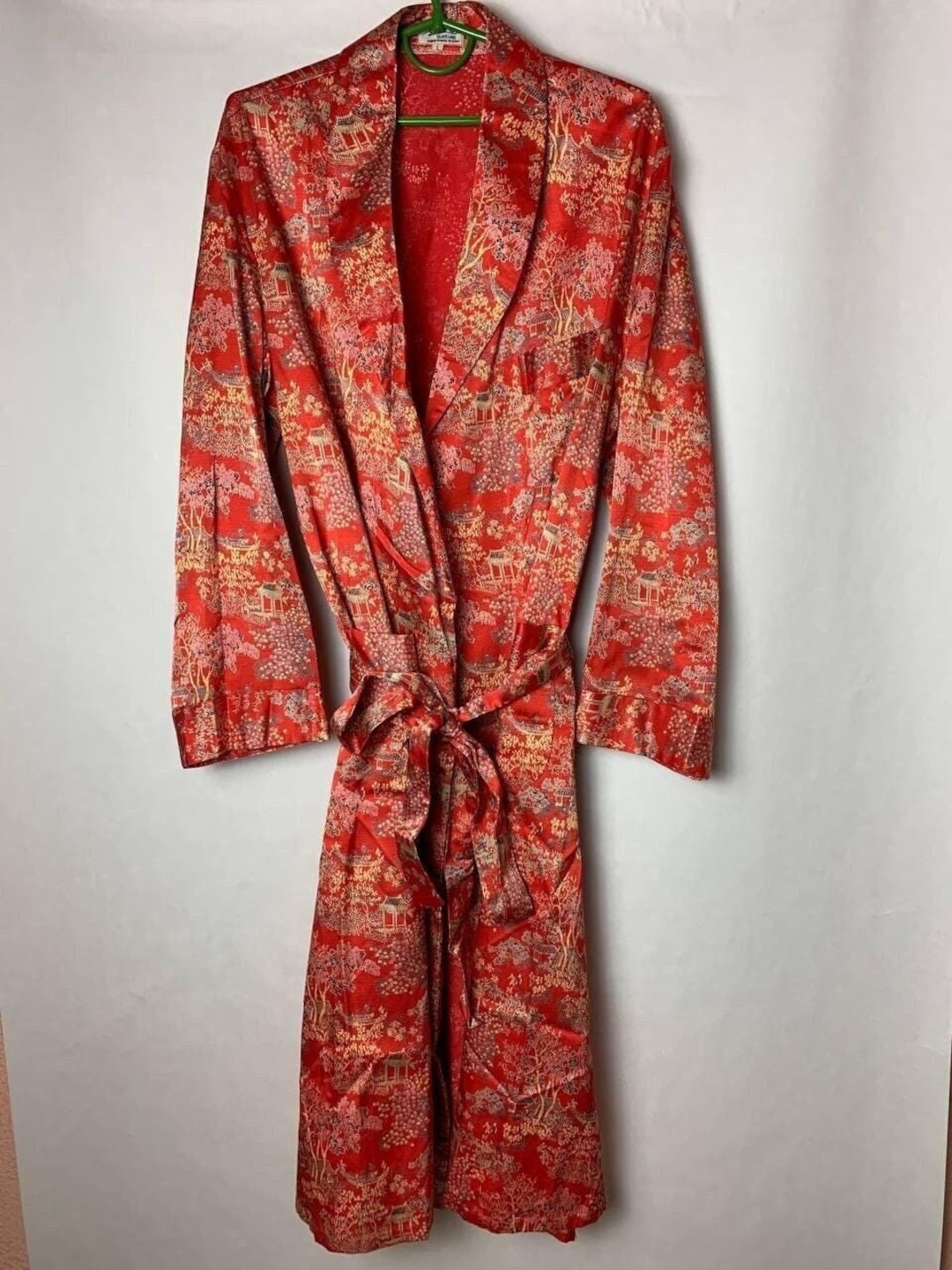 Vintage Chinese Brocade Robe Made in China by Silver Lake Size L FREE ...