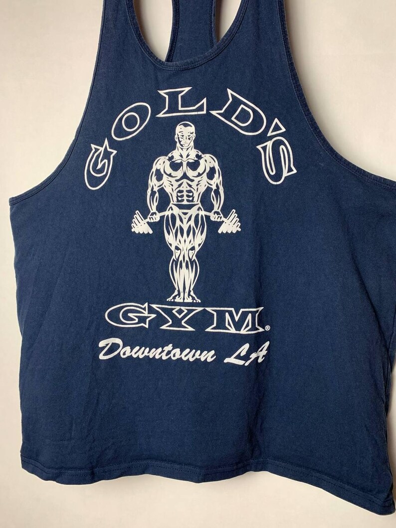 Vintage Gold’s Gym Tank Top Shirt Downtown LA USA Y2K 90s Size L-XL ...