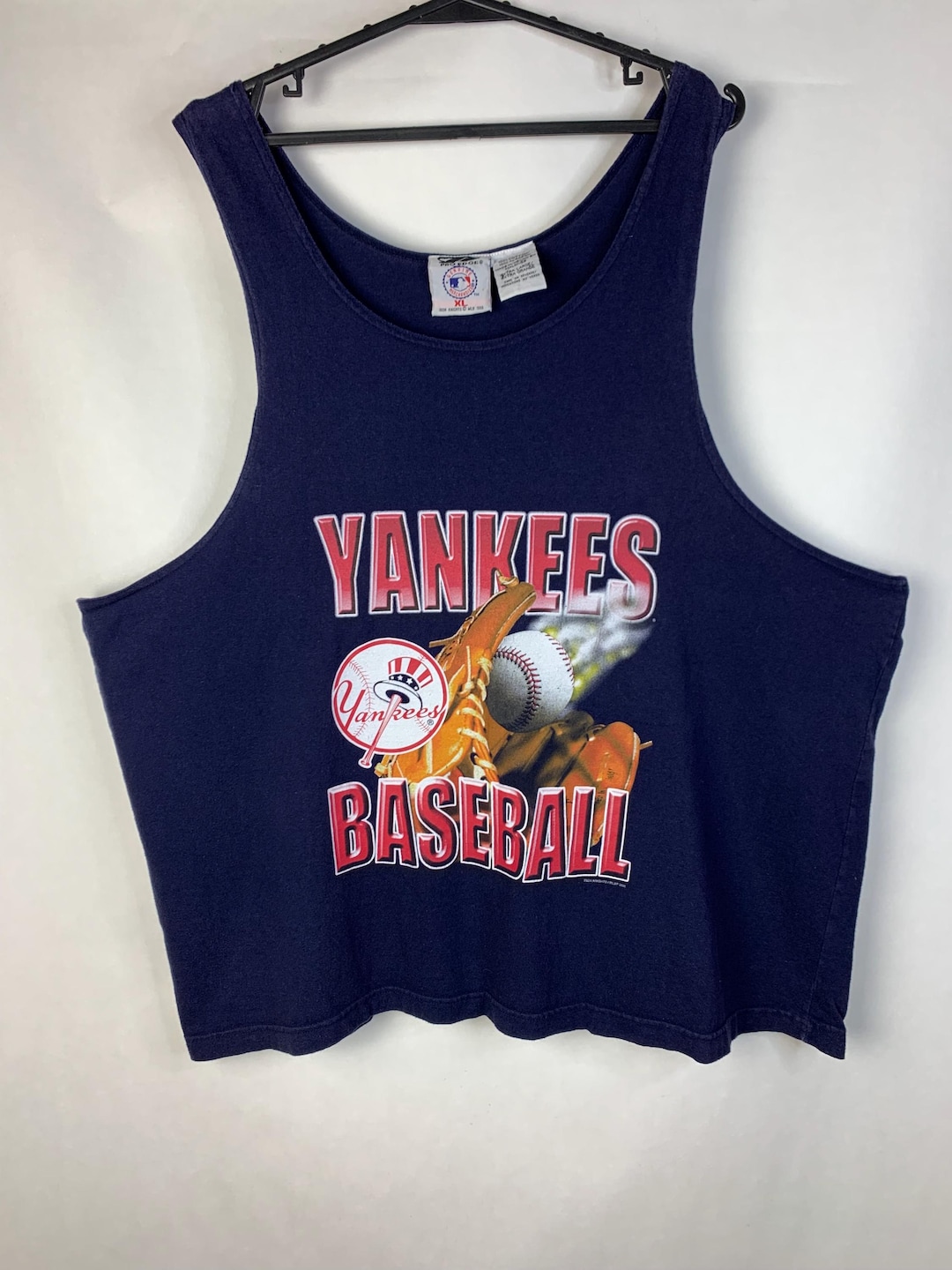 Vintage Y2K New York Yankees Tank Top Top Hat Logo Baseball MLB T-shirt ...