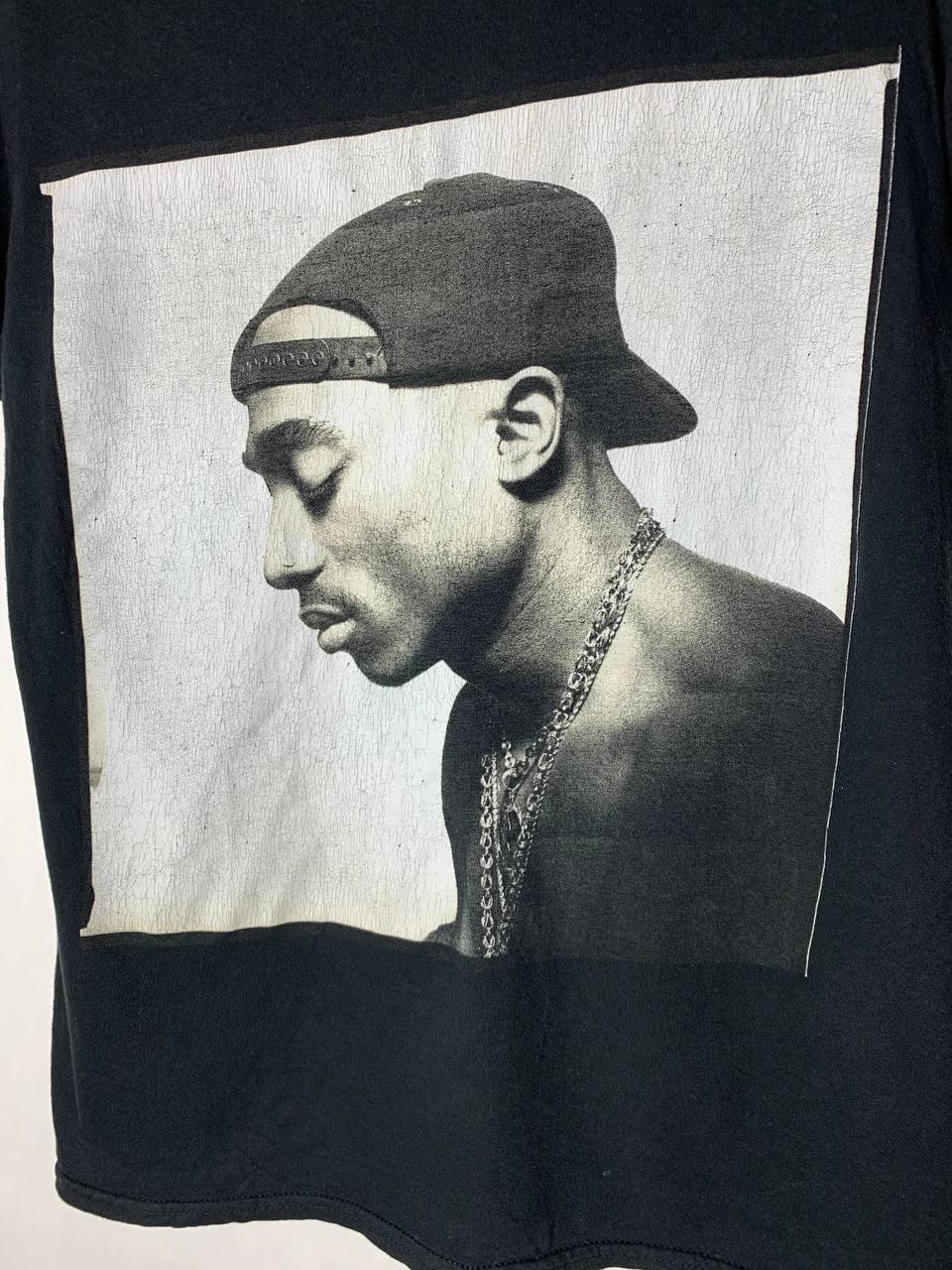 Vintage Y2K Style 2pac Tupac Shakur T-shirt Size L Black Hip Hop Rap ...