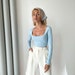 Long Sleeve Crop Top Shirt, Form-fitting, Basic Plain Crop Tops for ...