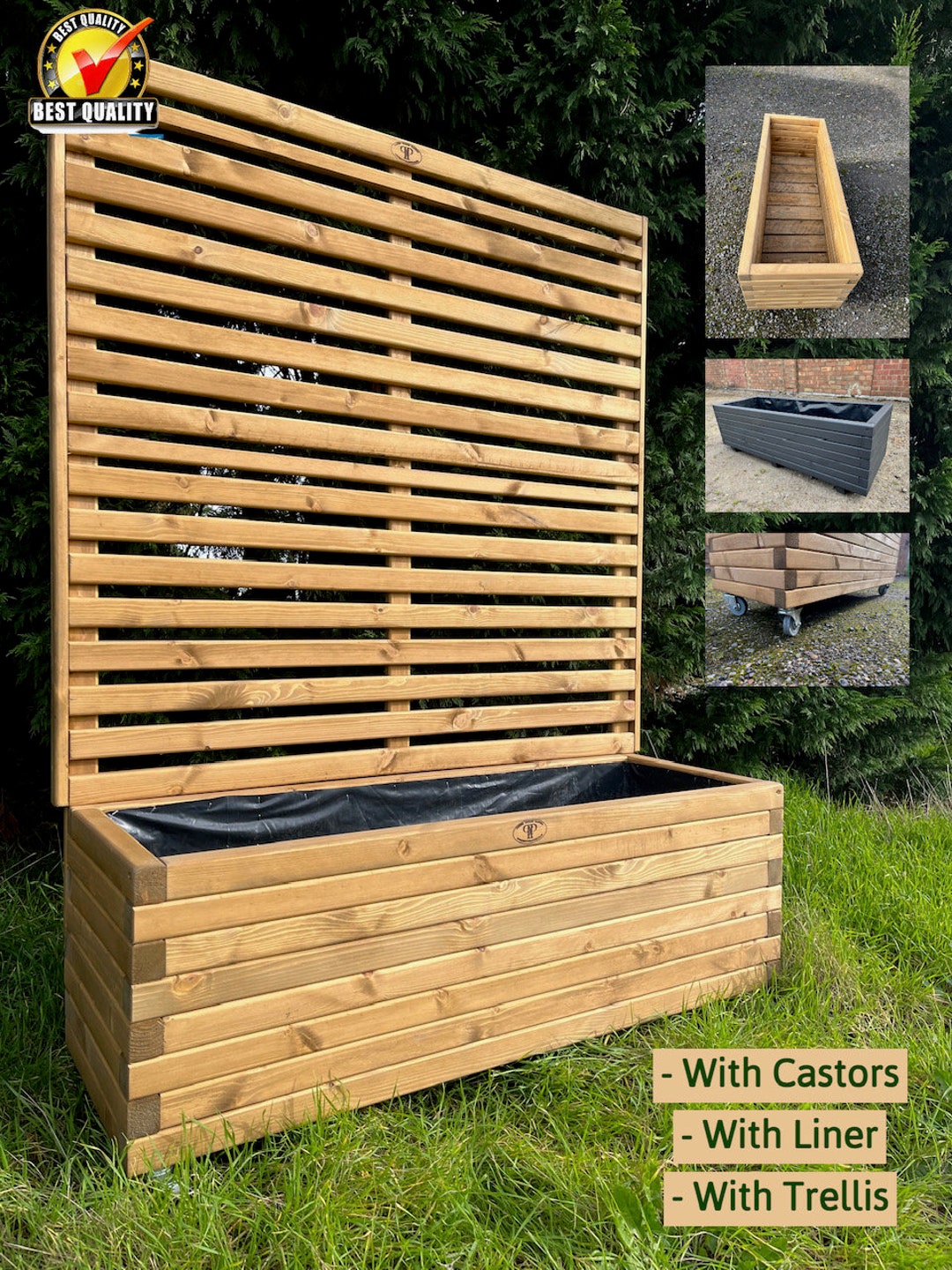 Custom Made Wooden Planters - Etsy UK