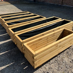 Custom Made Wooden Planters - Etsy UK