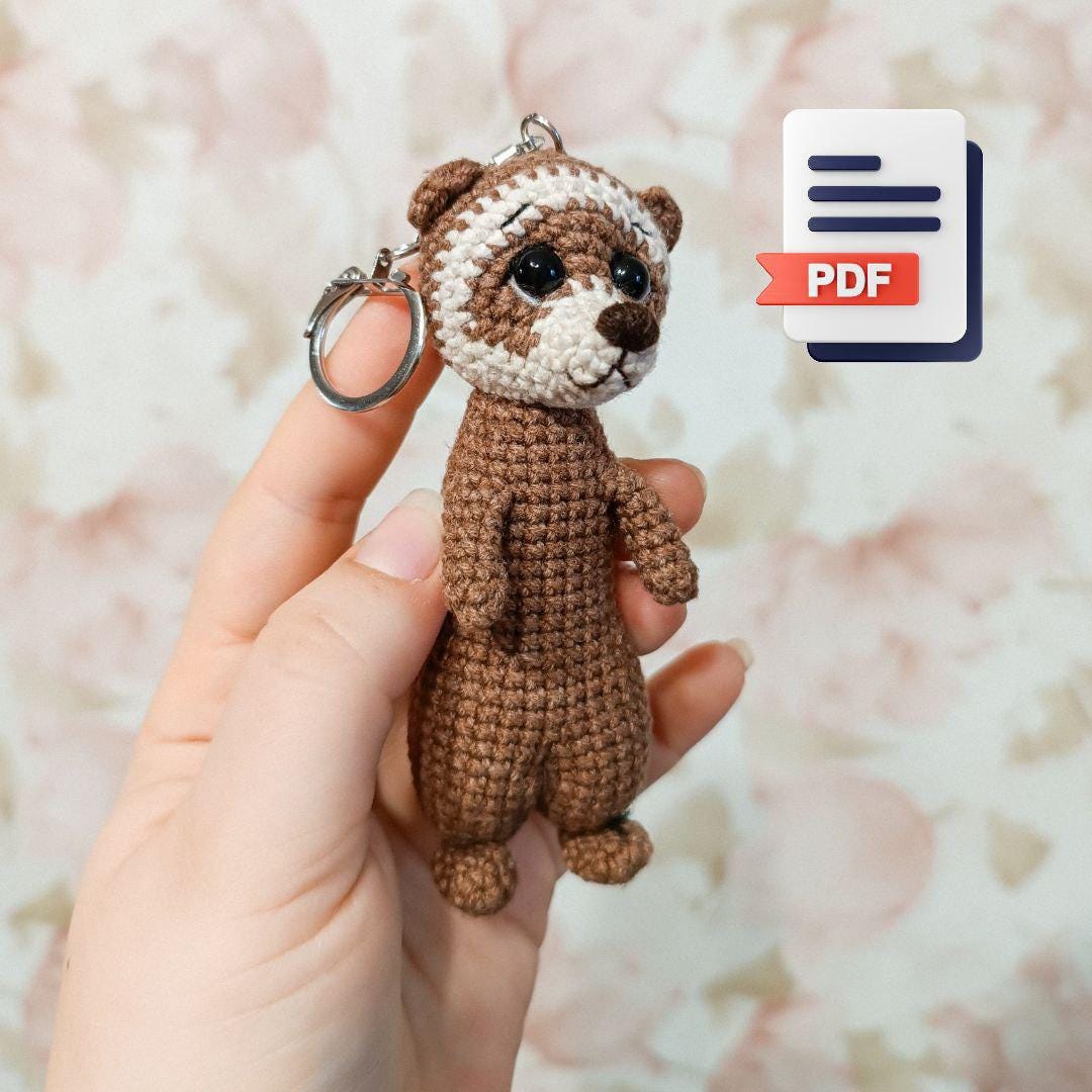 Small Animal Crochet Toy Ferret Crochet Pattern, Handmade Ferret ...