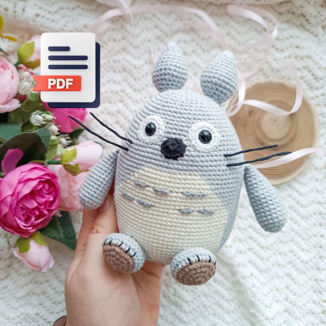 Totoro Crochet Pattern PDF – Amigurumi Totoro Tutorial, Studio Ghibli ...