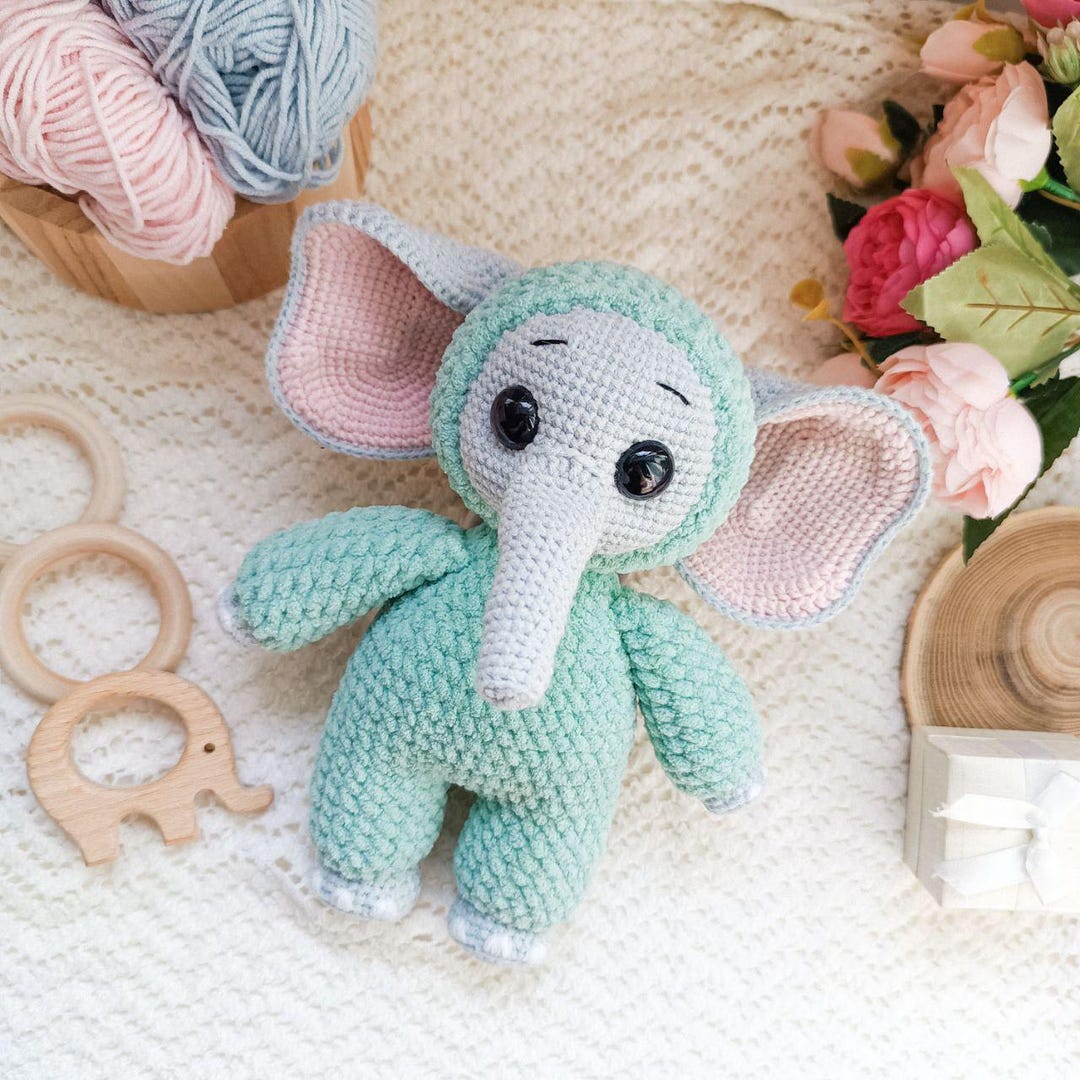Crochet Labubu Elephant Plush Toy,labubu Doll, Toy for Collectors ...