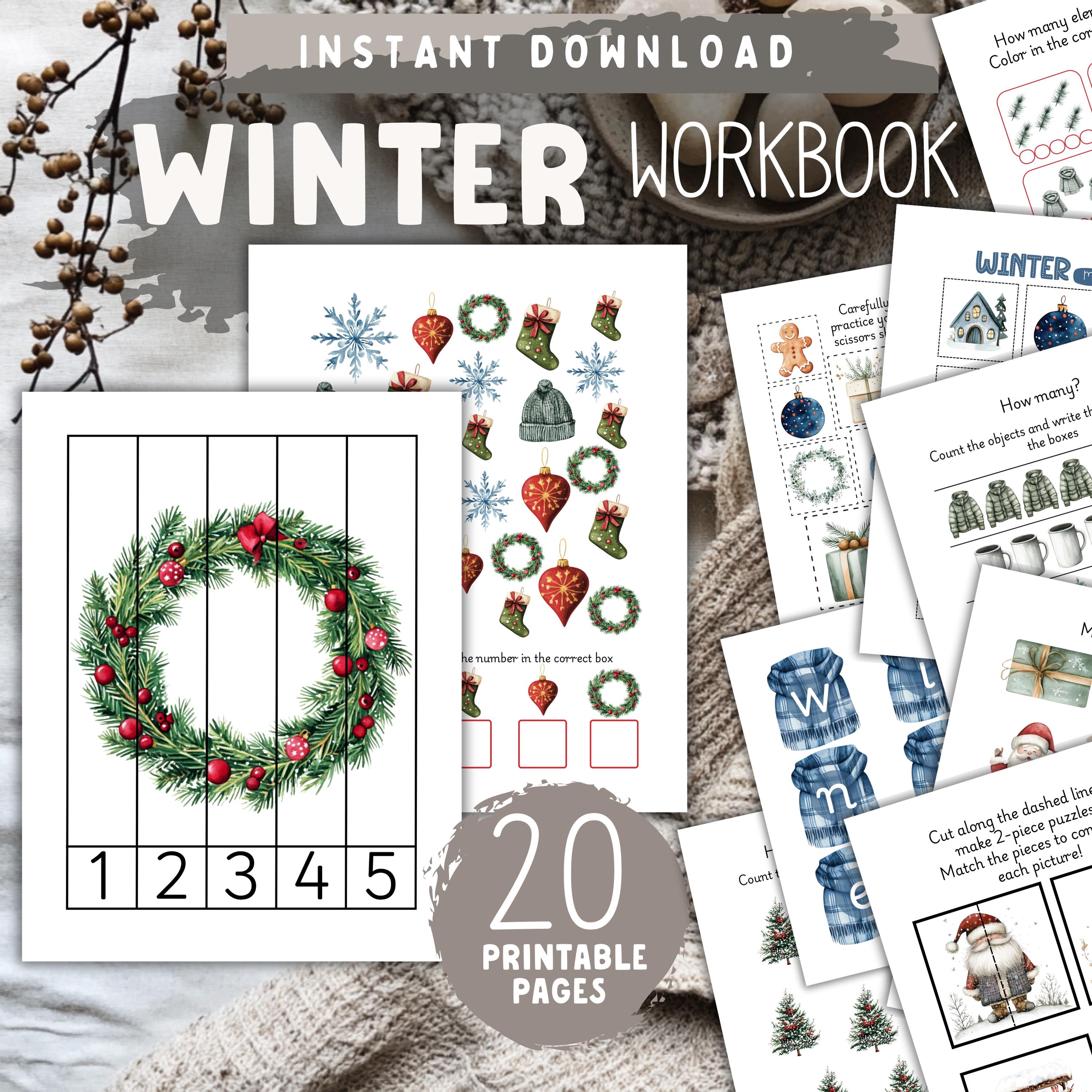 Winter Unit Study Workbook | Montessori Inspired Preschool Printable ...