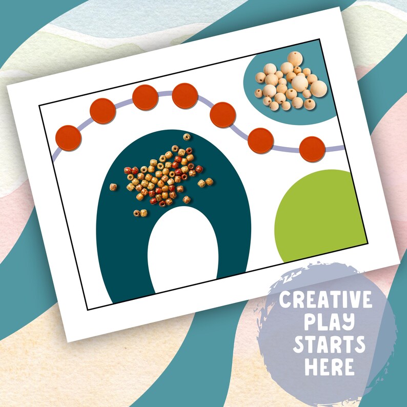 Reggio-inspired Loose Parts Pattern Mats | Printable Playdough Activity ...