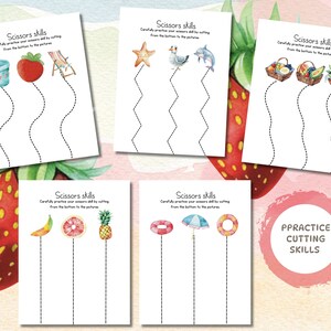 Summer Cutting Practice, Scissor Skills, Fine Motor Skills, Toddler ...
