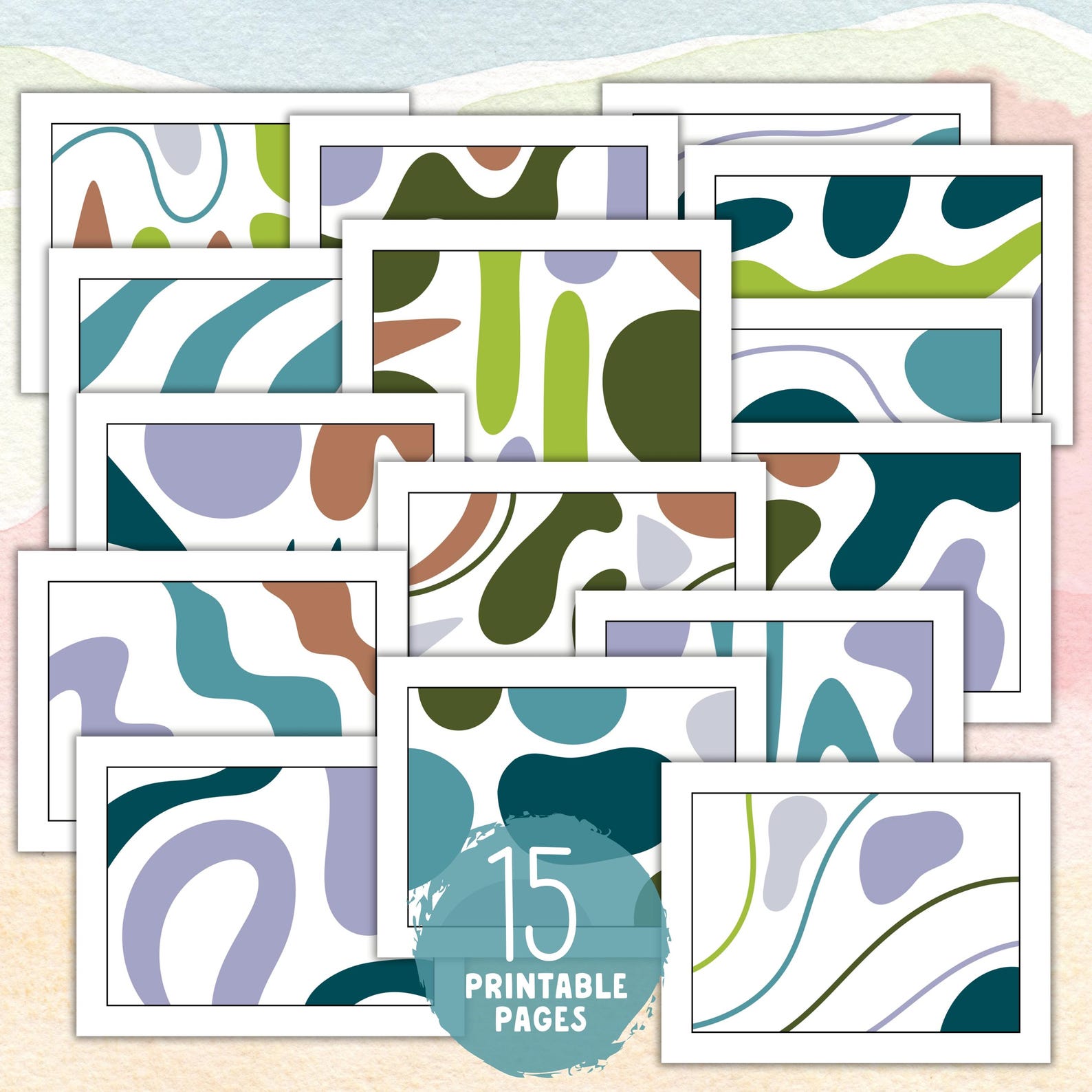 Reggio-inspired Loose Parts Pattern Mats | Printable Playdough Activity ...