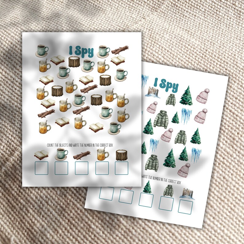 WINTER I Spy Worksheets | Numbers 1-10 Printable Pack | 10 Fun Math ...