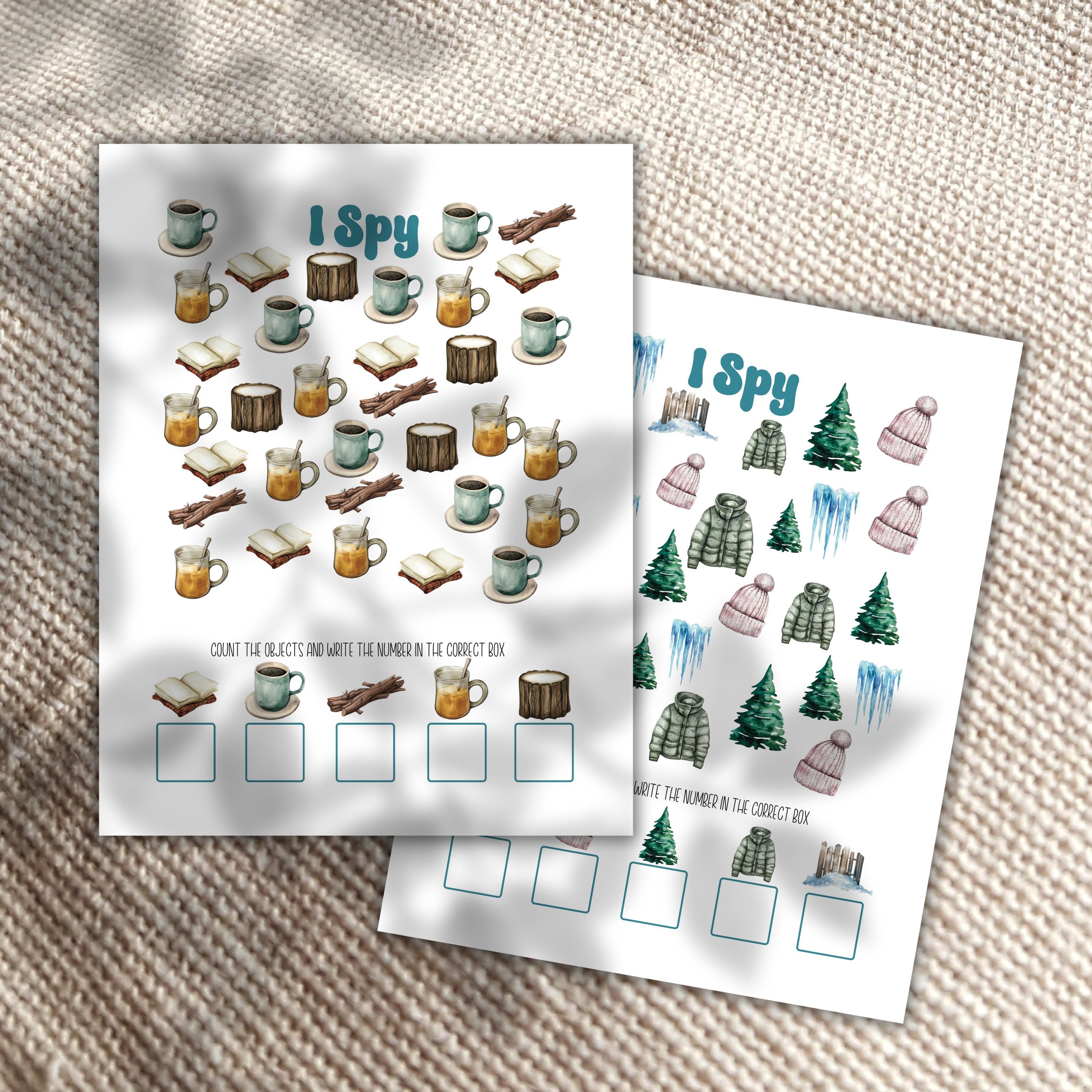 WINTER I Spy Worksheets | Numbers 1-10 Printable Pack | 10 Fun Math ...