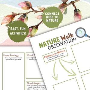 SPRING Nature Walk Checklist Scavenger Hunt for Kids Forest School ...