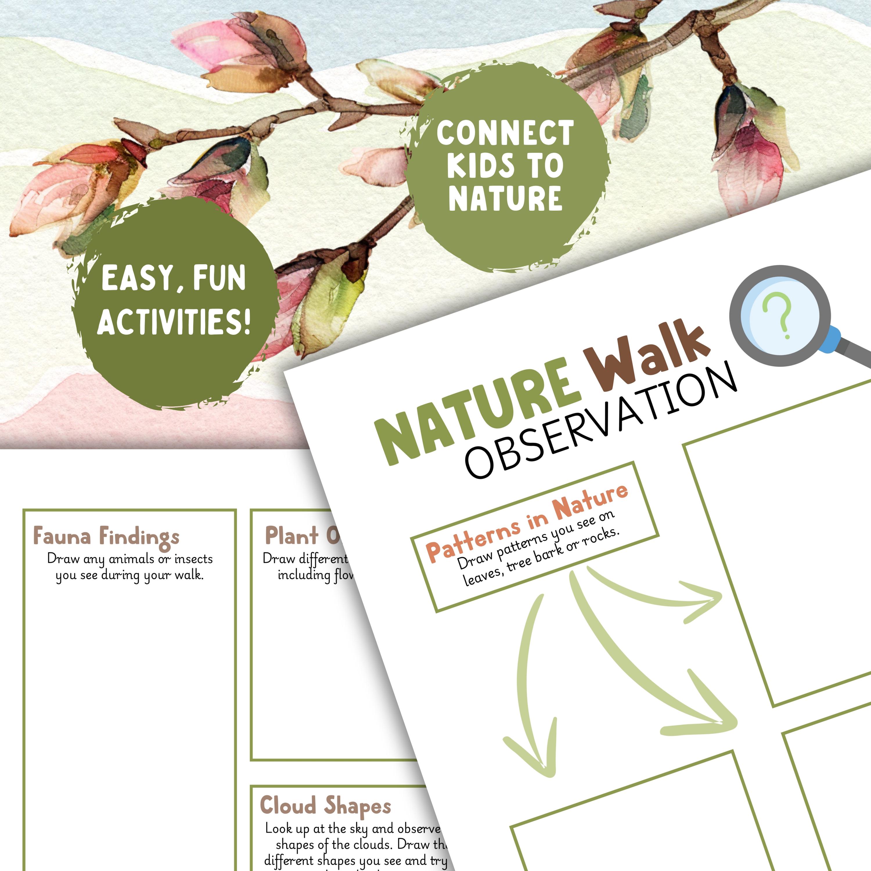 Spring Nature Walk Checklist: Kids Scavenger Hunt (PDF) - Etsy