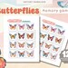 Butterfly Memory Game, Printable Memory Cards, Butterfly Match Memory ...