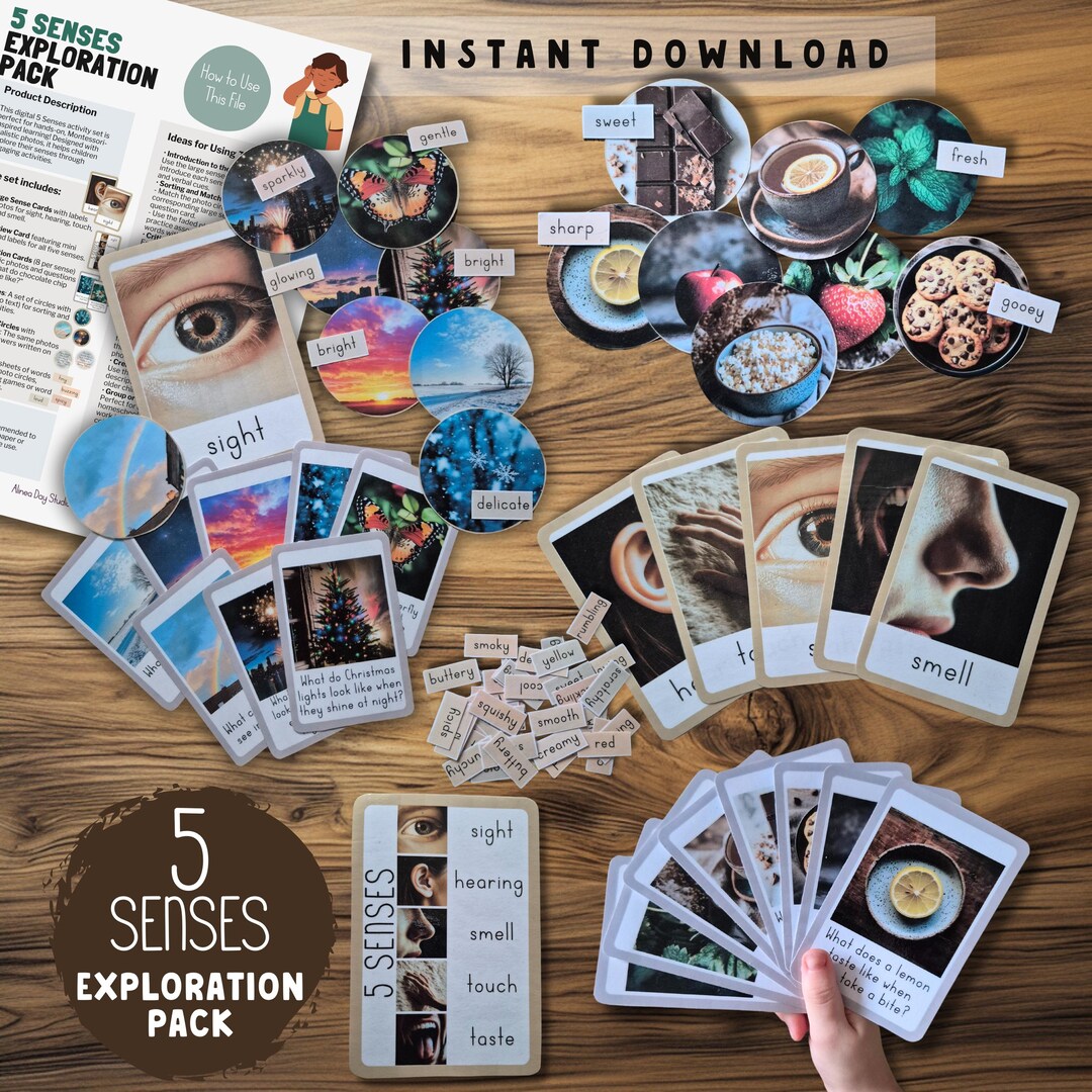 5 Senses Exploration Pack| Mini Unit Study| Printable Hands-on Learning ...