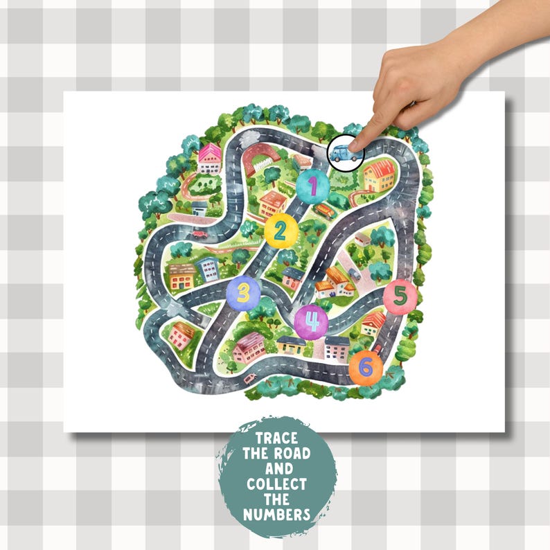 Trace the Road Preschool Worksheets | Car Tracing Printables | Pre ...