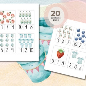 SUMMER Count and Clip Cards Number 1-10, Printable Activity Number ...