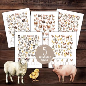 I Spy Farm Animals Look & Find Game | Counting Numbers 1-20 Printable ...