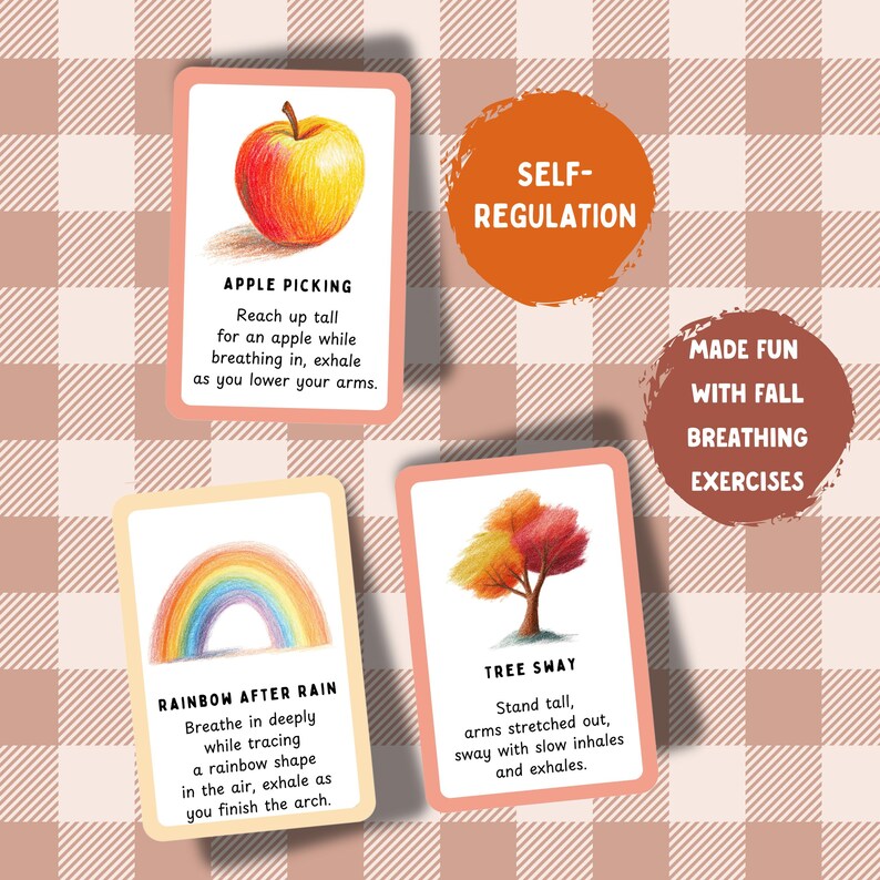 Fall Mindful Breathing Cards for Kids: Calming Self Regulation Practice ...