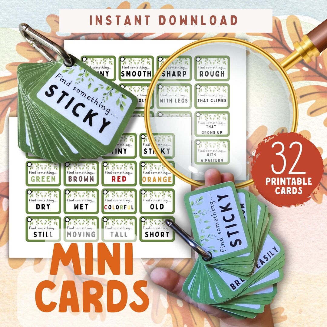 Forest School MINI Cards | I Spy Outdoor Game| Scavenger Hunt ...