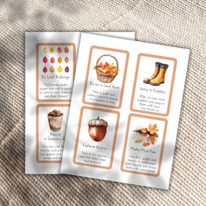 FALL Outdoor Activity Cards for Kids | Forest School Ideas | Nature ...