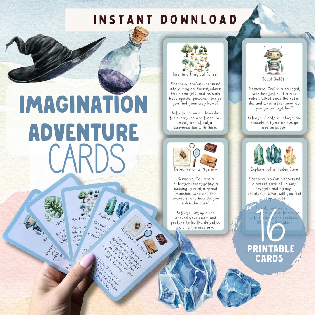 Imagination Adventure Cards | Creative Storytelling | Pretend Play for ...