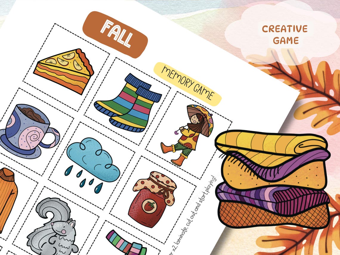 FALL Bundle 5 in 1, Printable Set, Autumn Movement Cube, Activity ...