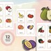 Fruit Montessori Flashcards, PRINTABLE Toddler Vocabulary 3 Part Cards ...
