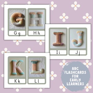 Knitted Alphabet Flashcards: Montessori ABC Cards (printable PDF) - Etsy