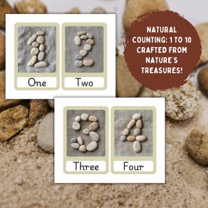 Pebble Number Cards 1-10: Montessori Math Printable (PDF Download) - Etsy