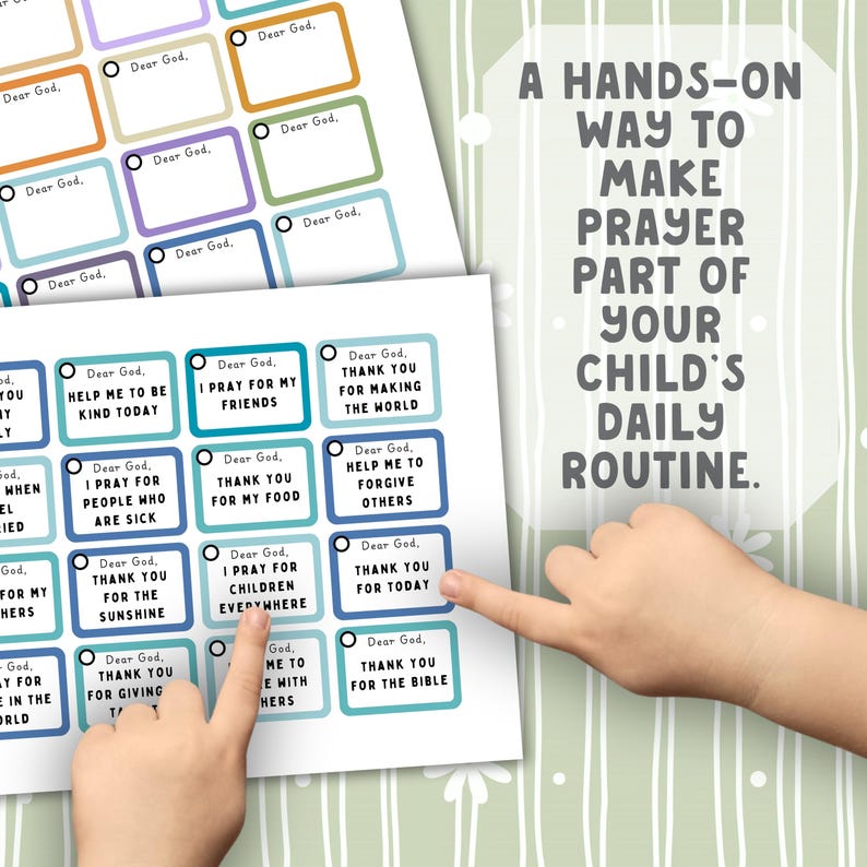 Kids' Daily Prayer Cards: Christian Prompts (printable Prayer Deck) - Etsy