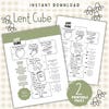 Lent Cube With Bible Reading Plan and Lent Activity Ideas. Print ...