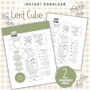 Lent Prayer Cube Coloring Page: Christian Sunday School Activity ...