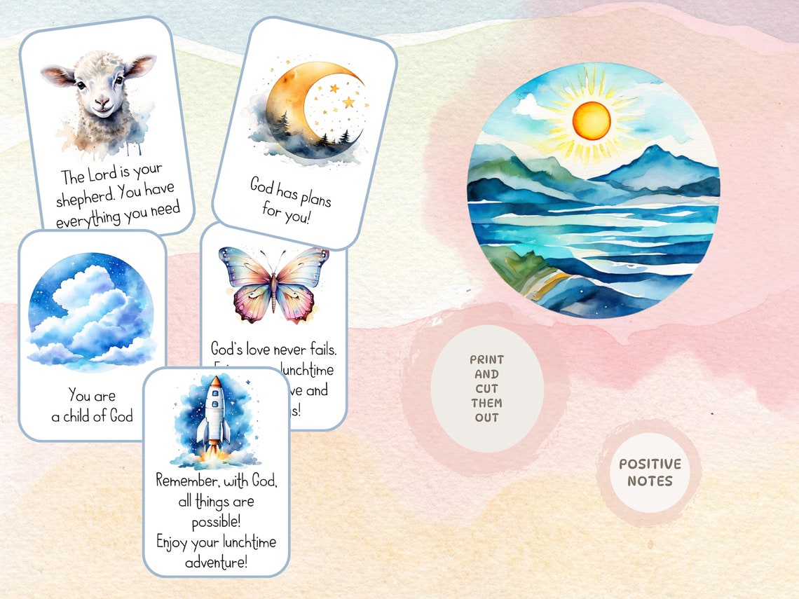 Bible Lunchbox Notes Christian Lunchtime, Christian Affirmation Cards ...