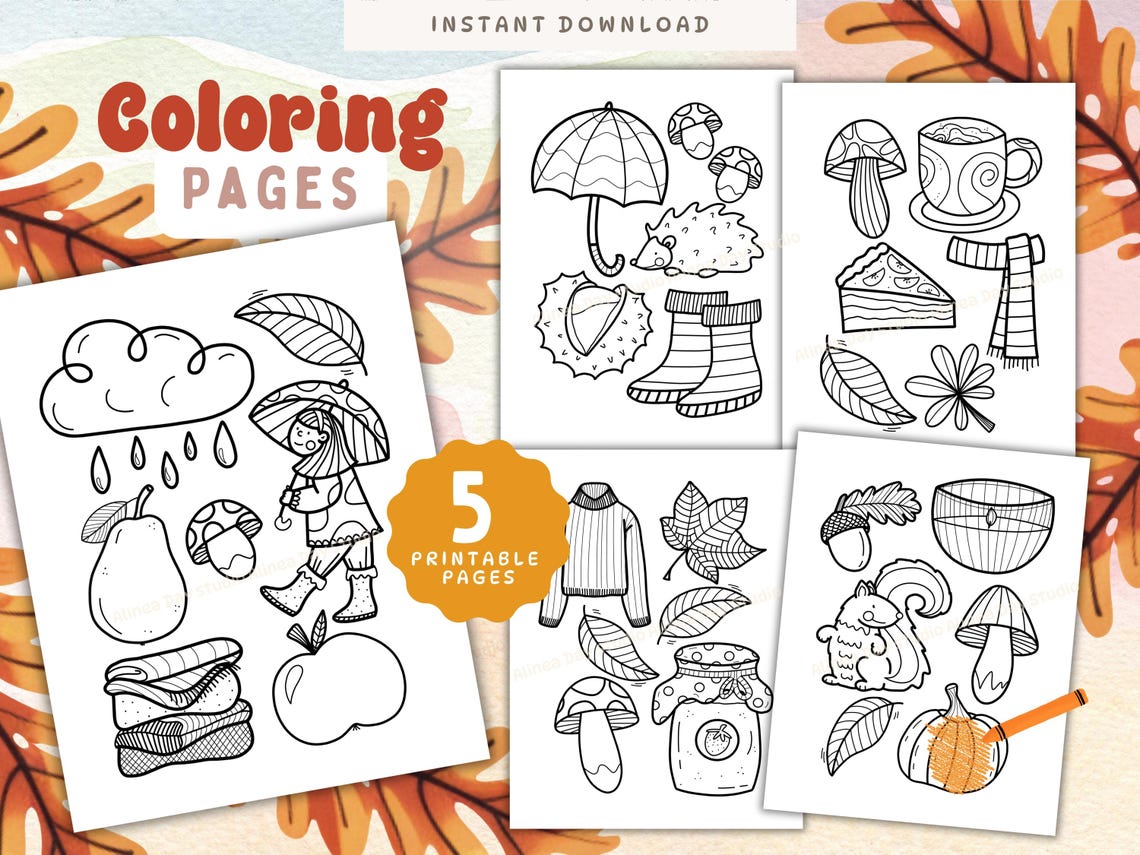 FALL Bundle 5 in 1, Printable Set, Autumn Movement Cube, Activity ...