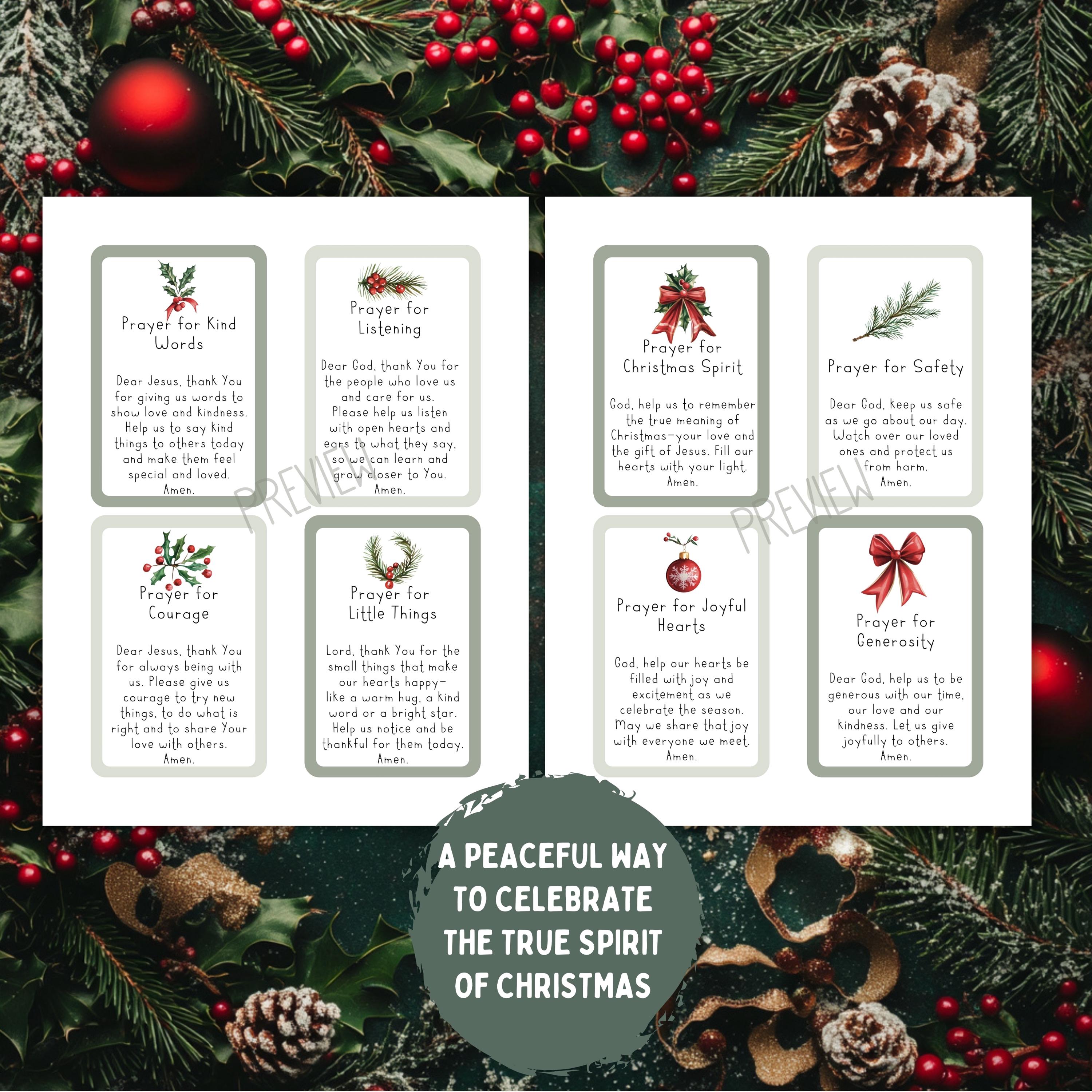 Christian Advent Prayer Cards | Nativity Activity (printable) - Etsy
