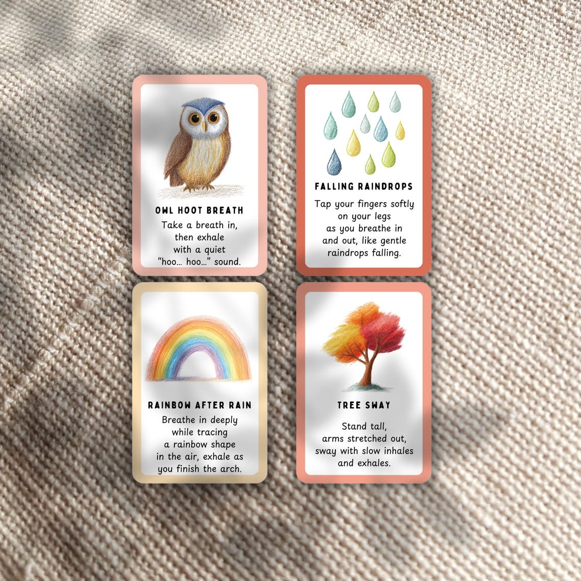 Fall Mindful Breathing Cards for Kids: Calming Self Regulation Practice ...