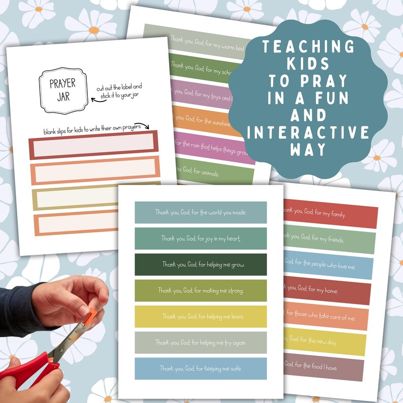 Prayer Jar Kit for Kids: Christian Activity Craft DIY Sunday School ...